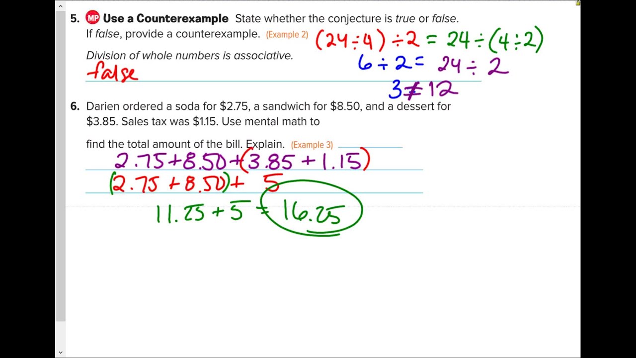 Math7 5-3 Properties of Operations IP #1-10, page 371 - YouTube