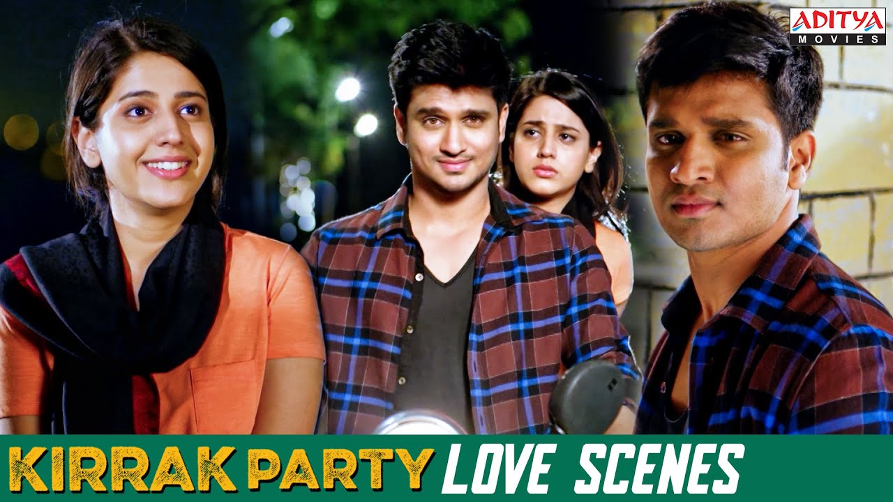 Kirrak Party Hindi Dubbed Movie Love Scenes | Nikhil, Simran, Samyuktha ...