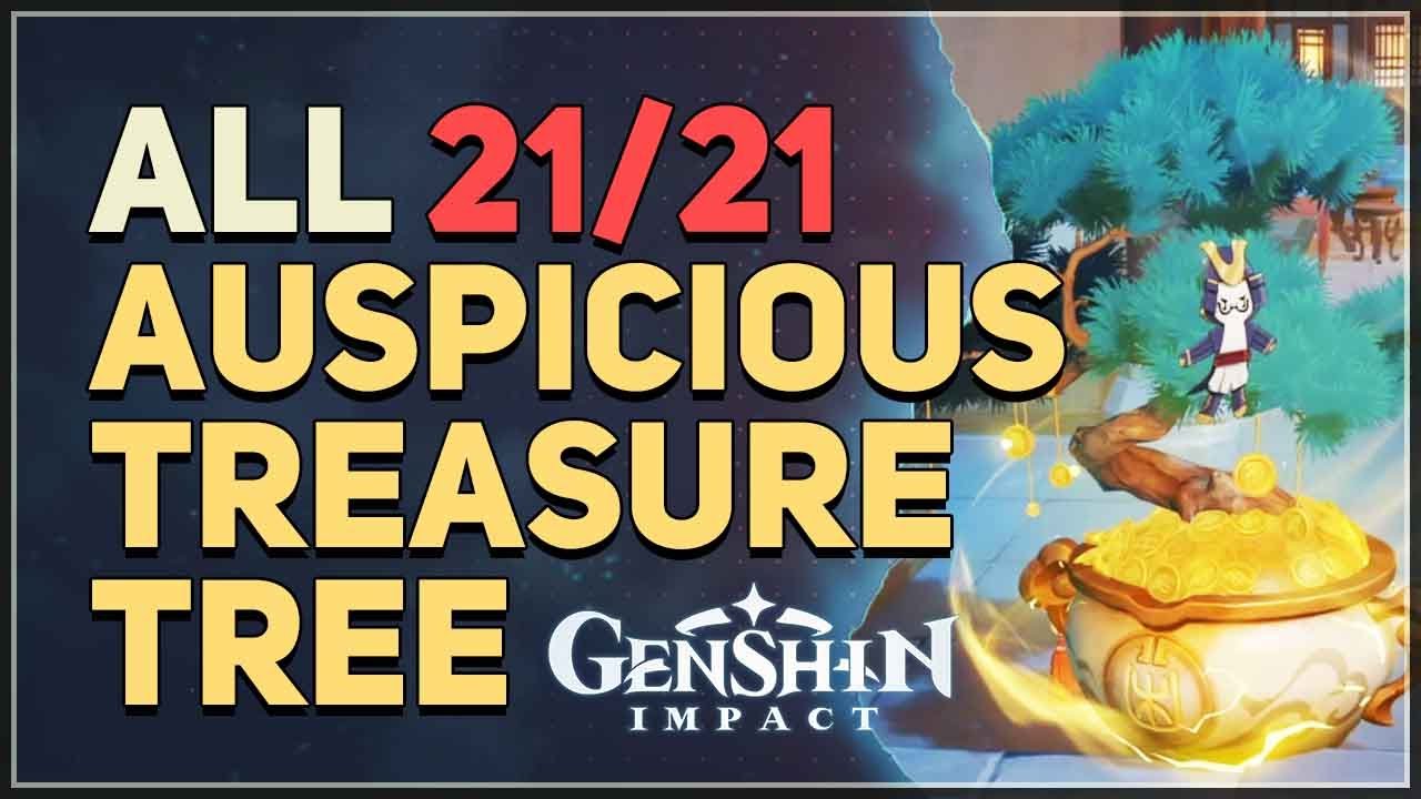 All 21 Auspicious Treasure Tree Locations Genshin Impact - YouTube