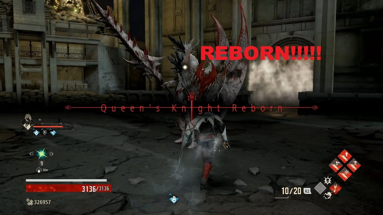 Code vein - Boss fight - Queen's knight - YouTube