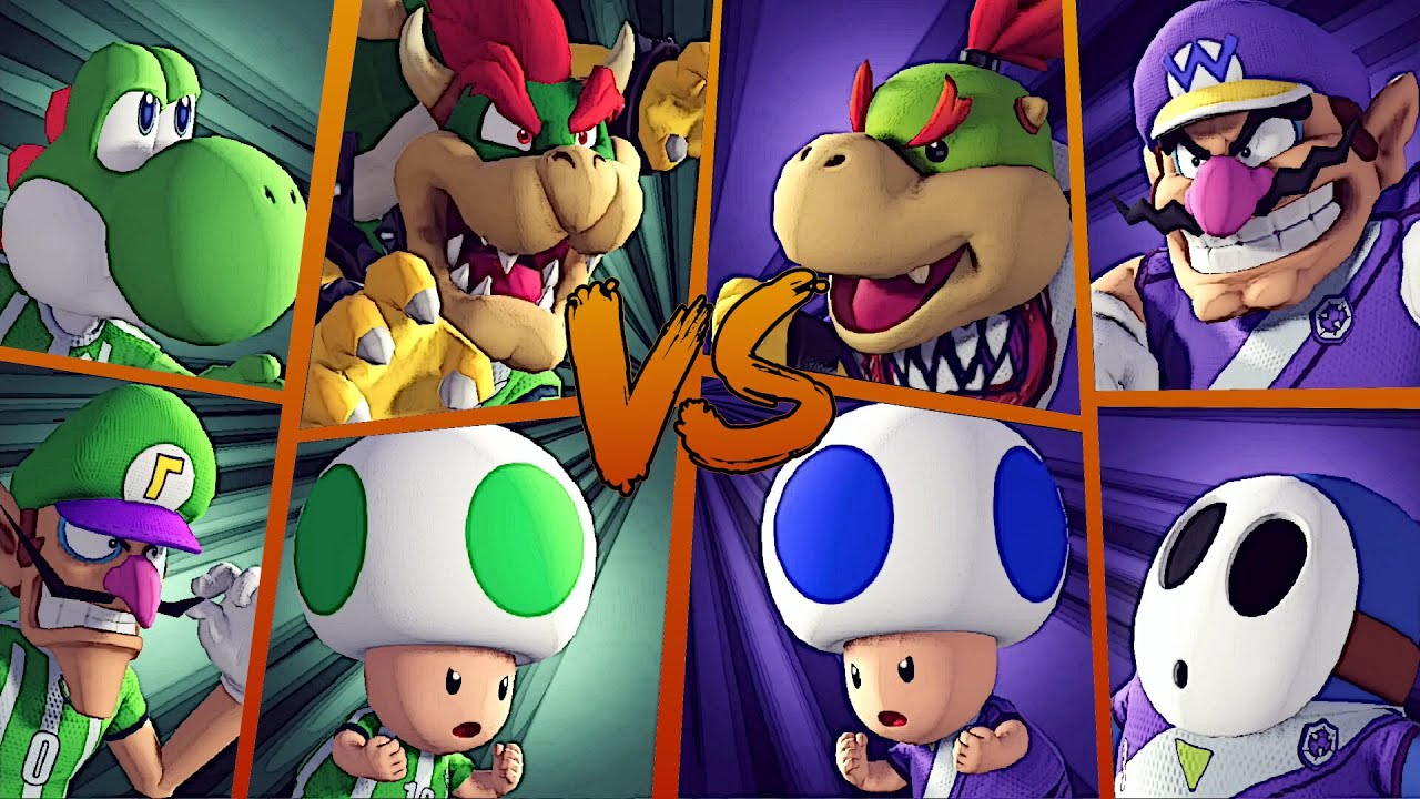 Bowser Team VS Bowser JR Team (Rematch)|👏🥭 Fan Request [ Mario Strikers ...