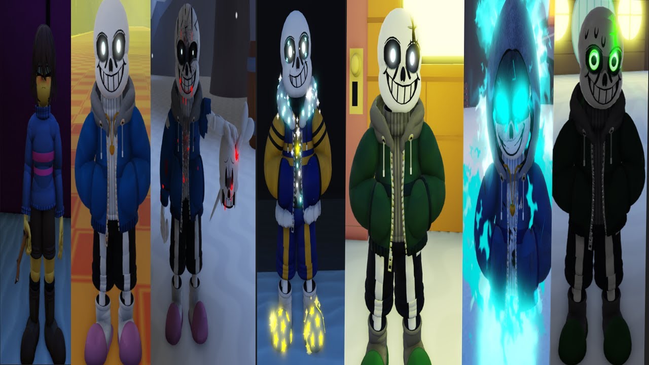 Multiverse of SUS character showcases | Frisk, Sans, Insanity Sans ...