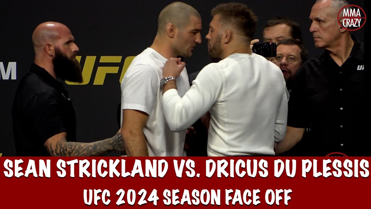 Intense Sean Strickland Vs Dricus Du Plessis First Face Off Ufc 297