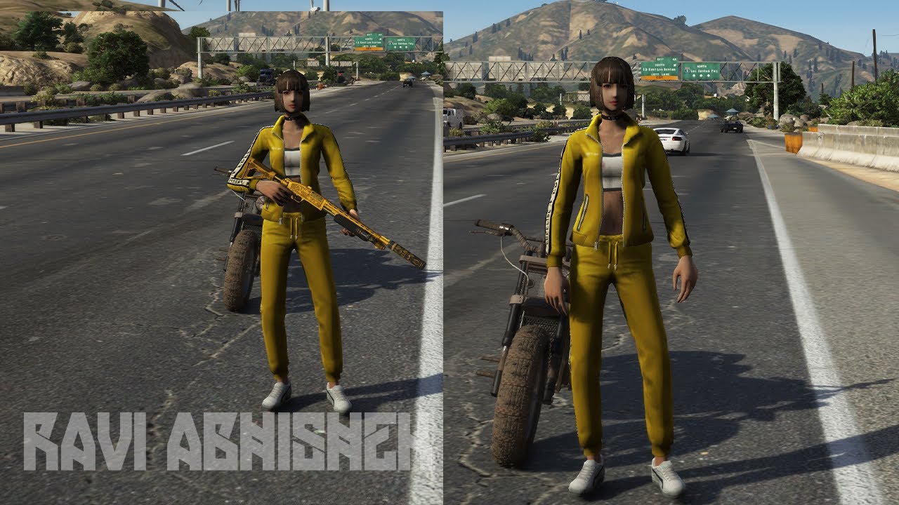 Kelly freefire GTA V PED / MOD - YouTube