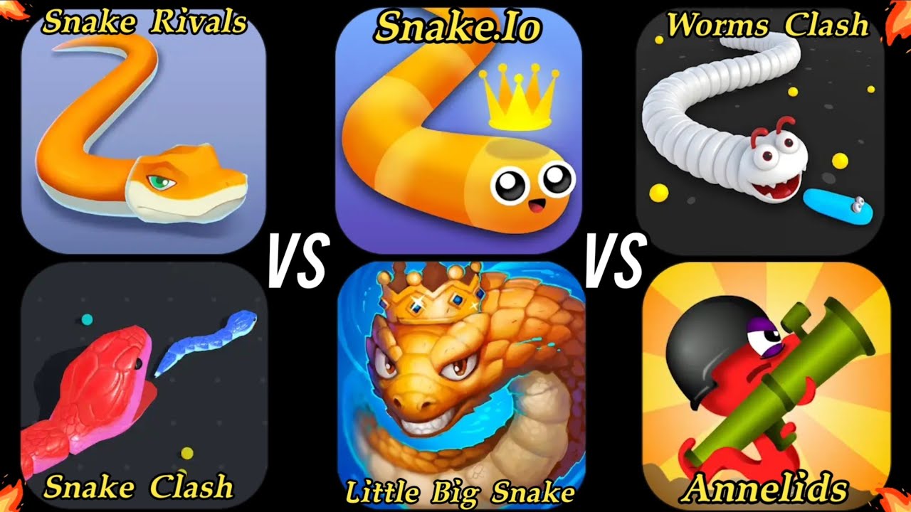 Snake Clash Vs Worms Clash Vs Snake Rivals Vs Snake.Io Vs Little Big ...