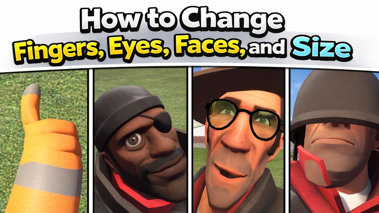 How to Customize Ragdolls in GMod (Fingers, Eyes, Faces & Size) - YouTube