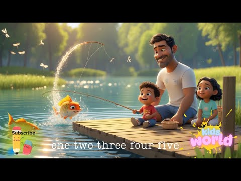 12345 once i caught a fish alive 🎣 | Funny Family Fishing Song for Kids | kidsworld