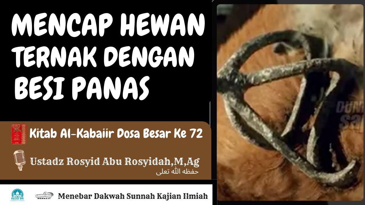 MENCAP HEWAN TERNAK DENGAN BESI PANAS [KITAB AL-KABAIIR DOSA BESAR KE ...
