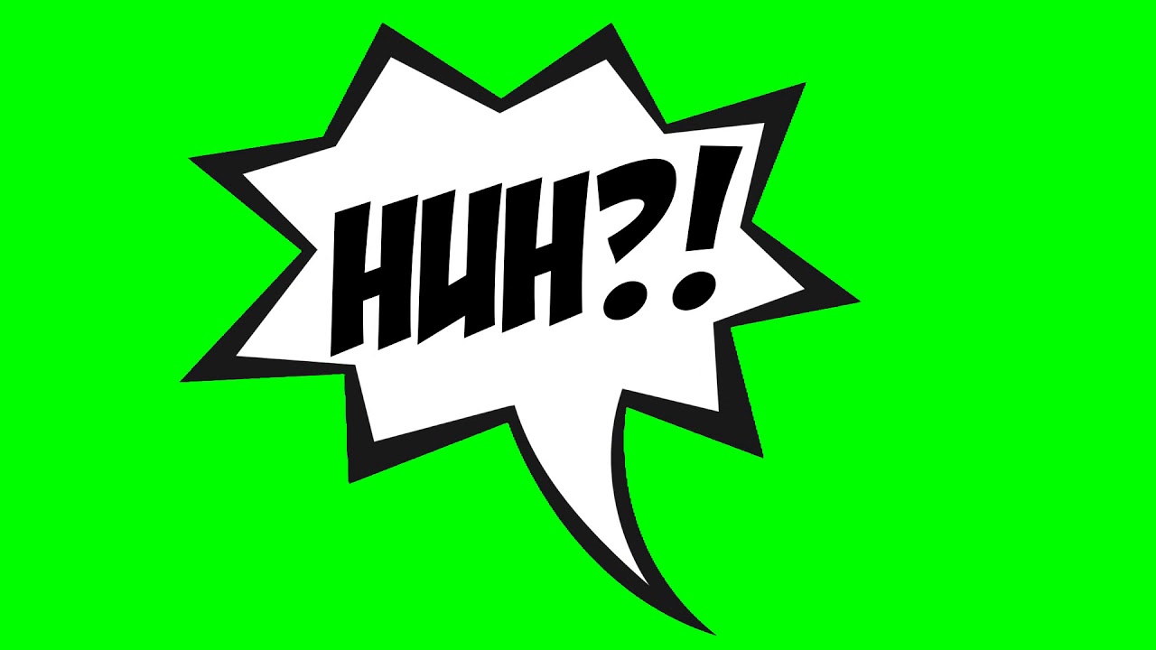 Huh green screen animated - YouTube