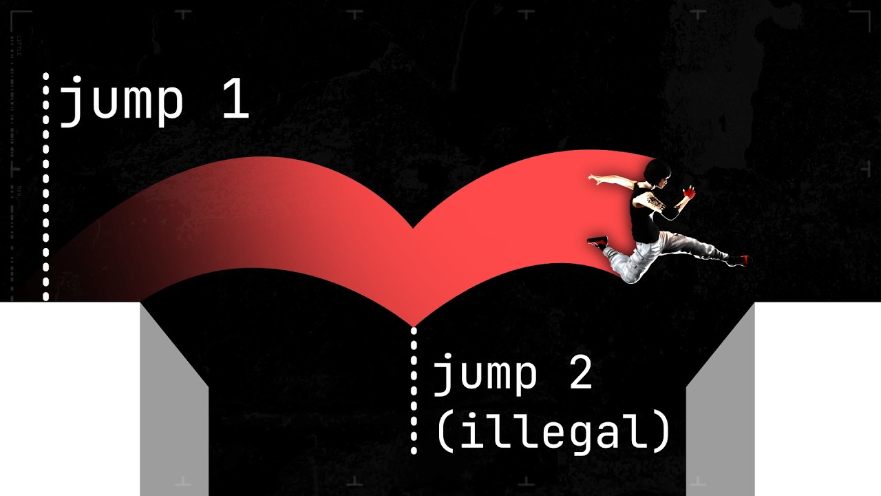 The code behind Mirror's Edge's accidental double jump - YouTube