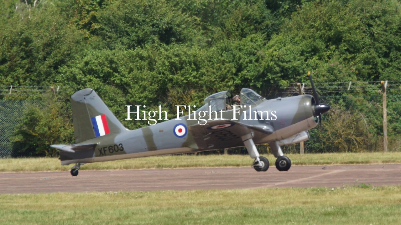 Hunting Percival Piston Provost T.1 - RIAT 2017 Departures - YouTube