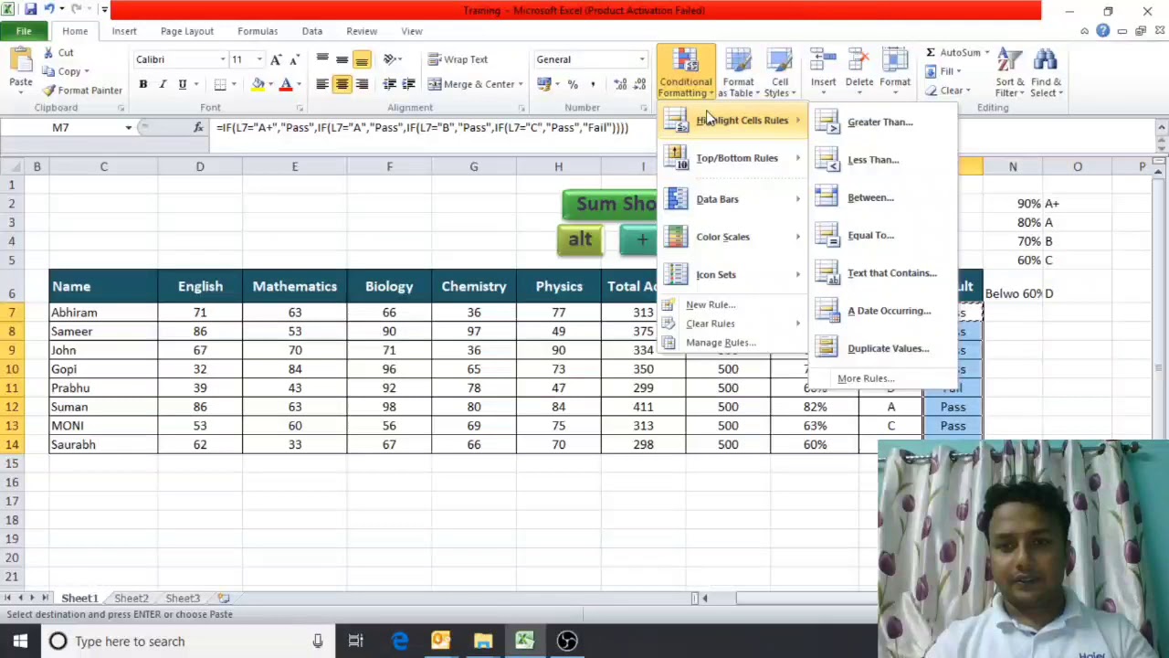 How To Make Marksheet In Excel Youtube 5807