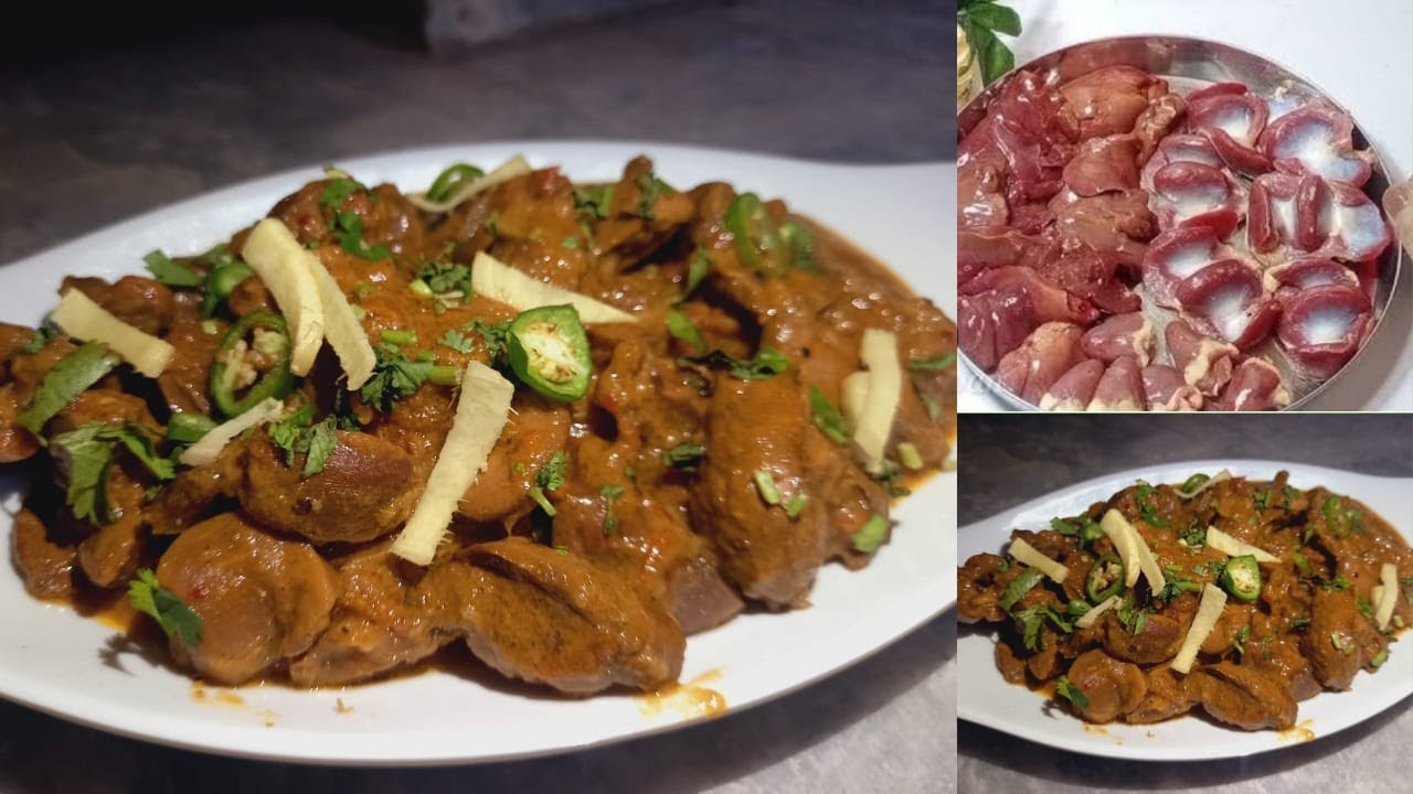 Pota Kaleji Masala - Perfect Pota Kaleji Recipe - Chicken Gizzard Liver ...