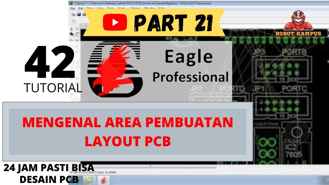 Tutorial Belajar Eagle PCB Part 21 : Mengenal area pembuatan layout PCB (Bahasa Indonesia) - YouTube