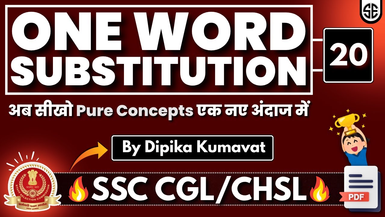 One Word Substitution || Root Word Method || Class-20 || English ...