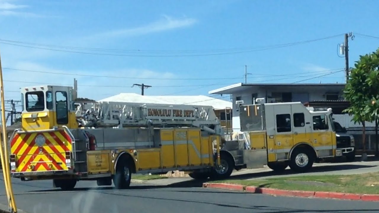 HFD Ladder 4 returning - YouTube