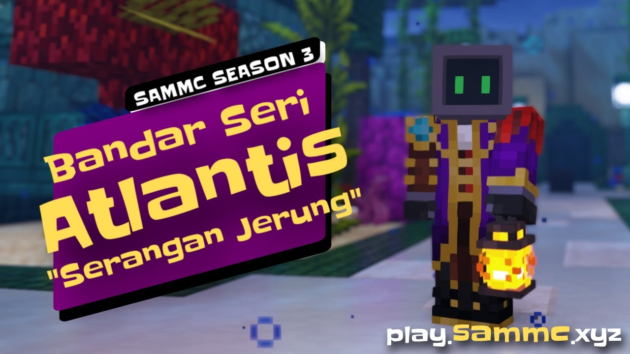 Jerung Serang Bandar Seri Atlantis | SAMMC Season 3 Day 8 | Minecraft ...