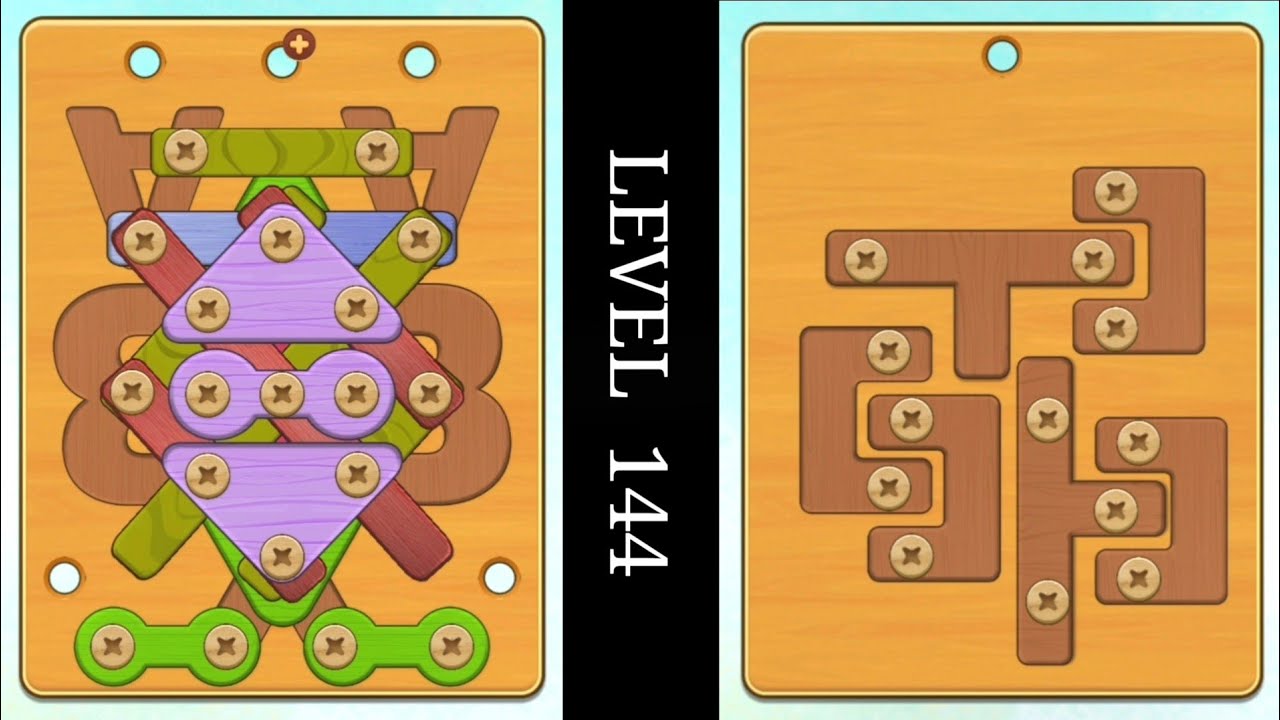 WOOD NUTS BOLTS PUZZLE LEVEL 144 SOLVED ANSWERS YouTube wood-nuts-bolts-puzzle-level-144-solved-answers-youtube