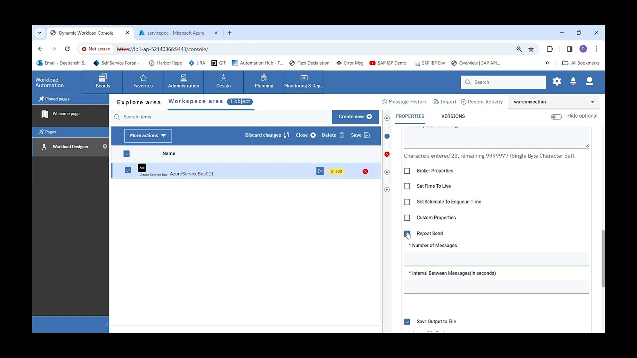 How to use Azure Service Bus integration with Workload Automation - YouTube