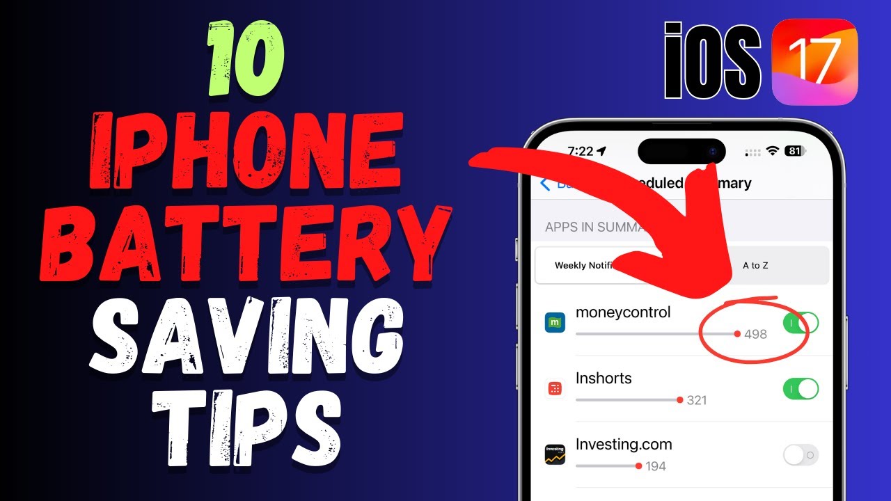 10 Iphone Battery Saving Tips Ios 17 Youtube