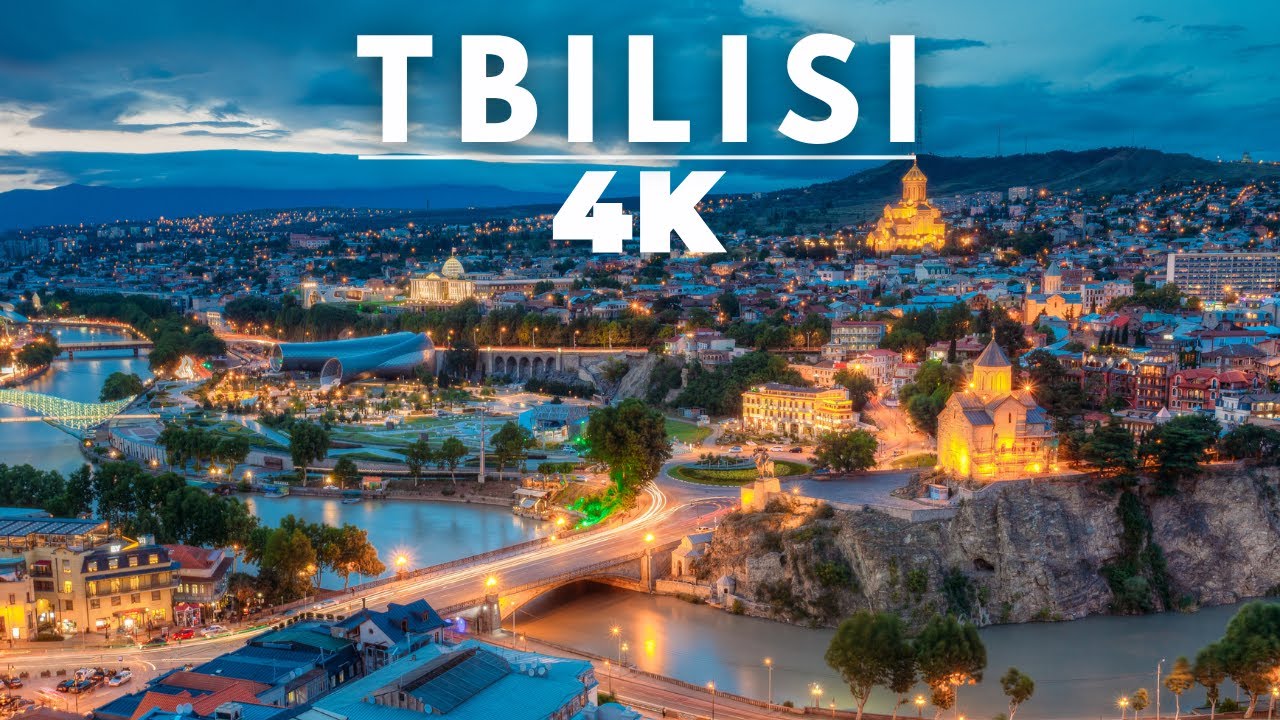 Tbilisi Georgia 🇬🇪 in 4k ULTRA HD HDR - Flying over Tbilisi (60 FPS ...