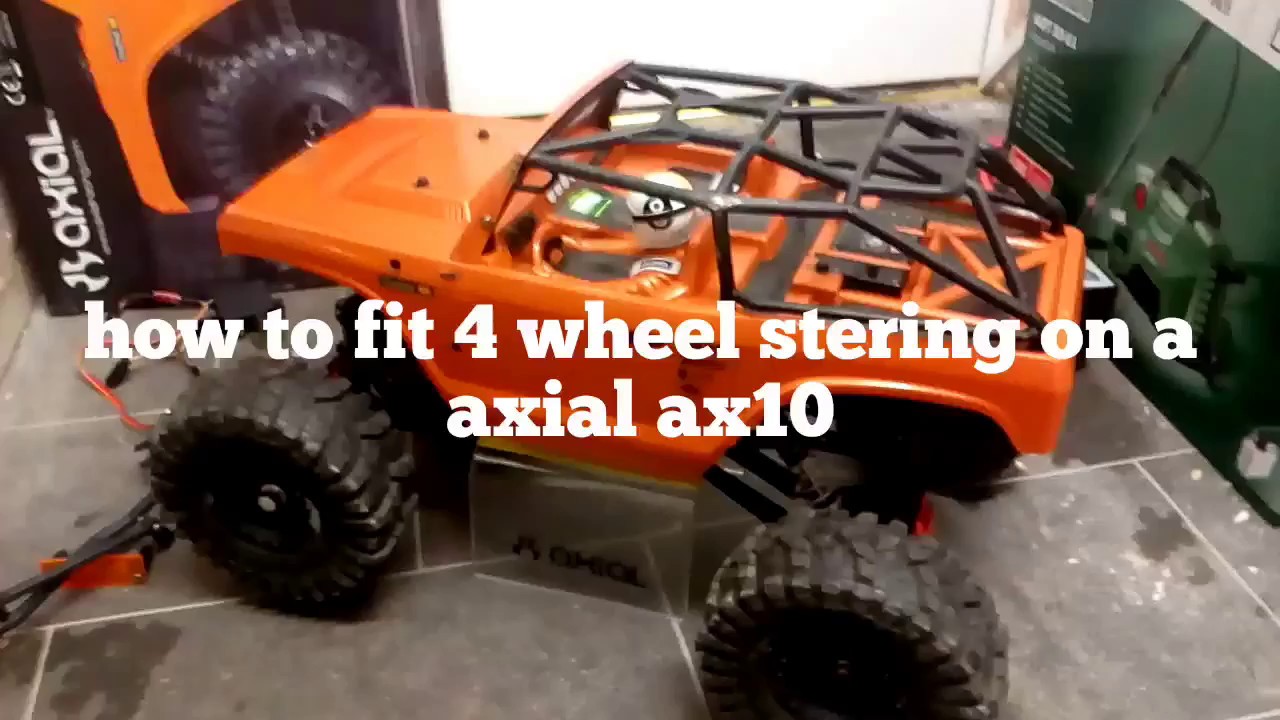 How to install 4 wheel steering to a axial ax10 part 1 - YouTube