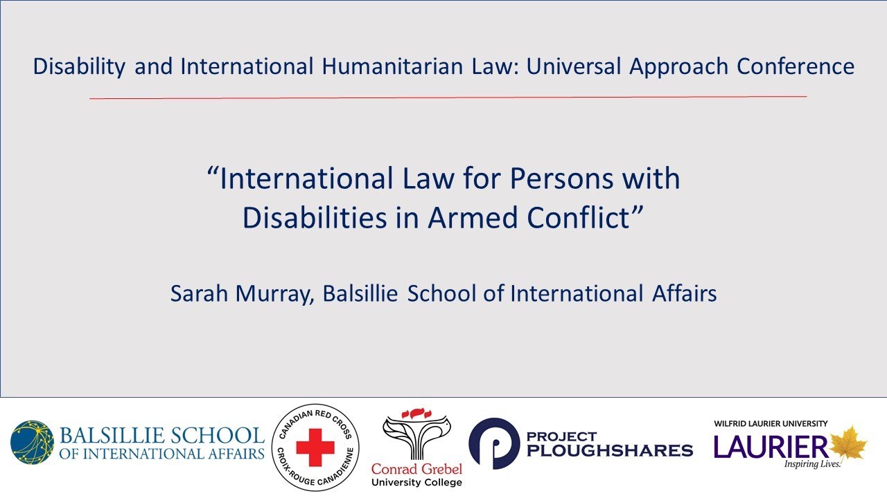 Disability and IHL - "International Law for Persons with Disabilities ...