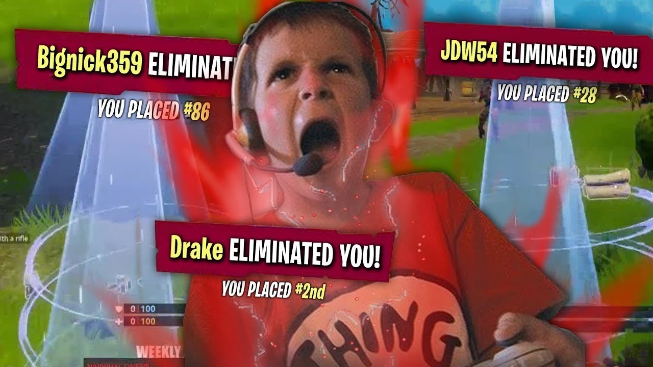 Kids Raging In Fortnite - YouTube
