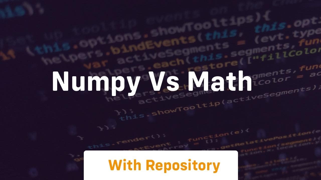 numpy vs math - YouTube
