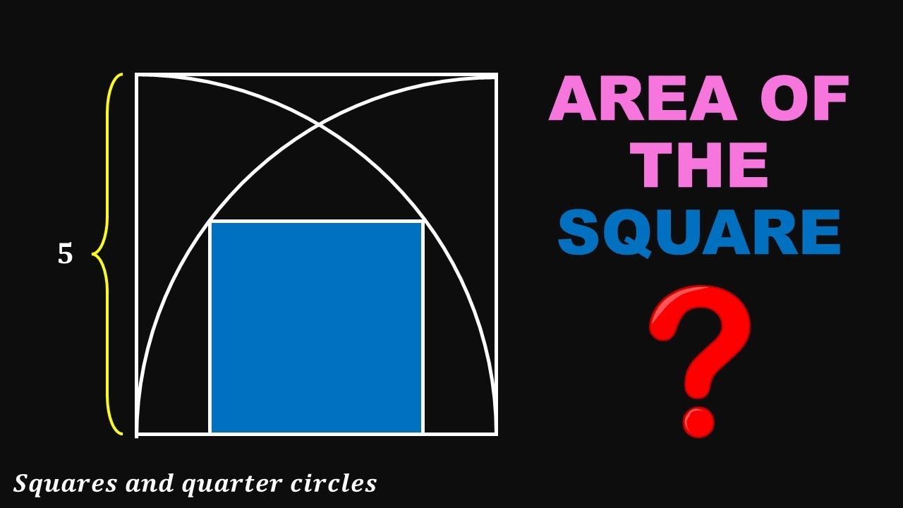 Find the area of the SQUARE shaded in BLUE | Can you solve? | #zahlen ...
