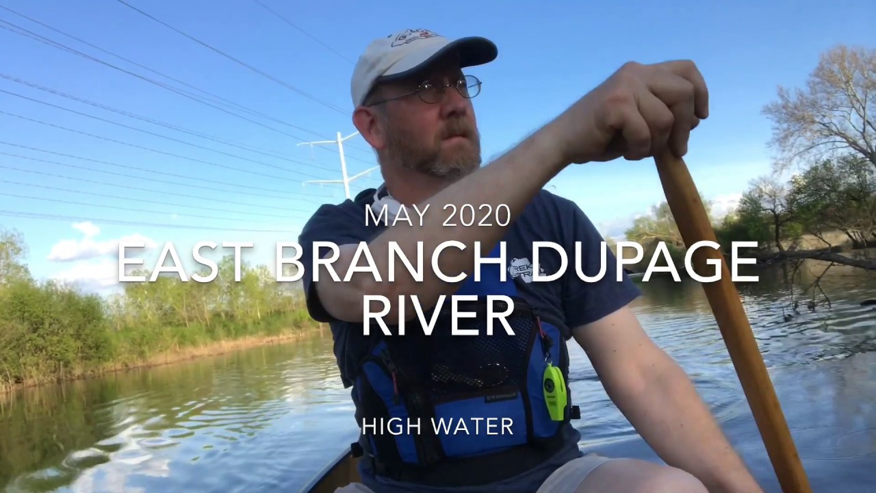 DuPage River - East Branch High Water - YouTube