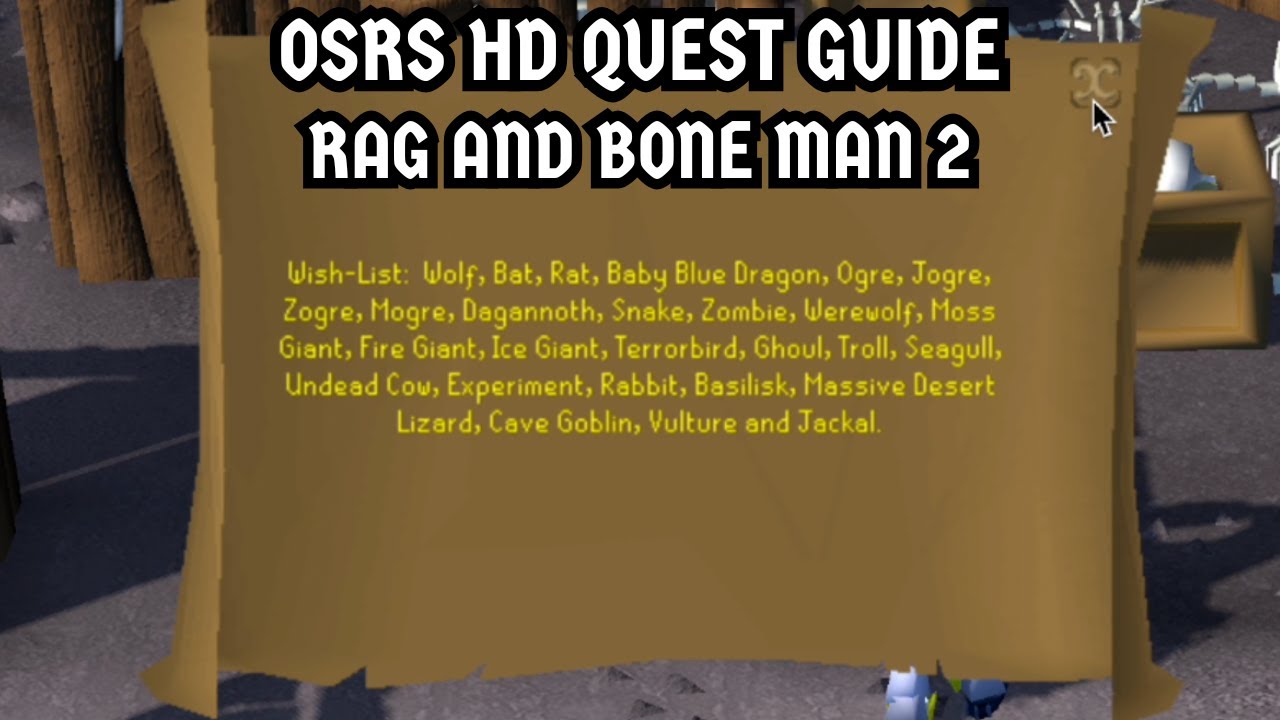 [OSRS HD Quest Guide] Rag And Bone Man 2 - YouTube
