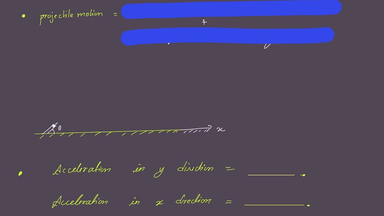 11. Three Equations Required for Projectile Motion - YouTube