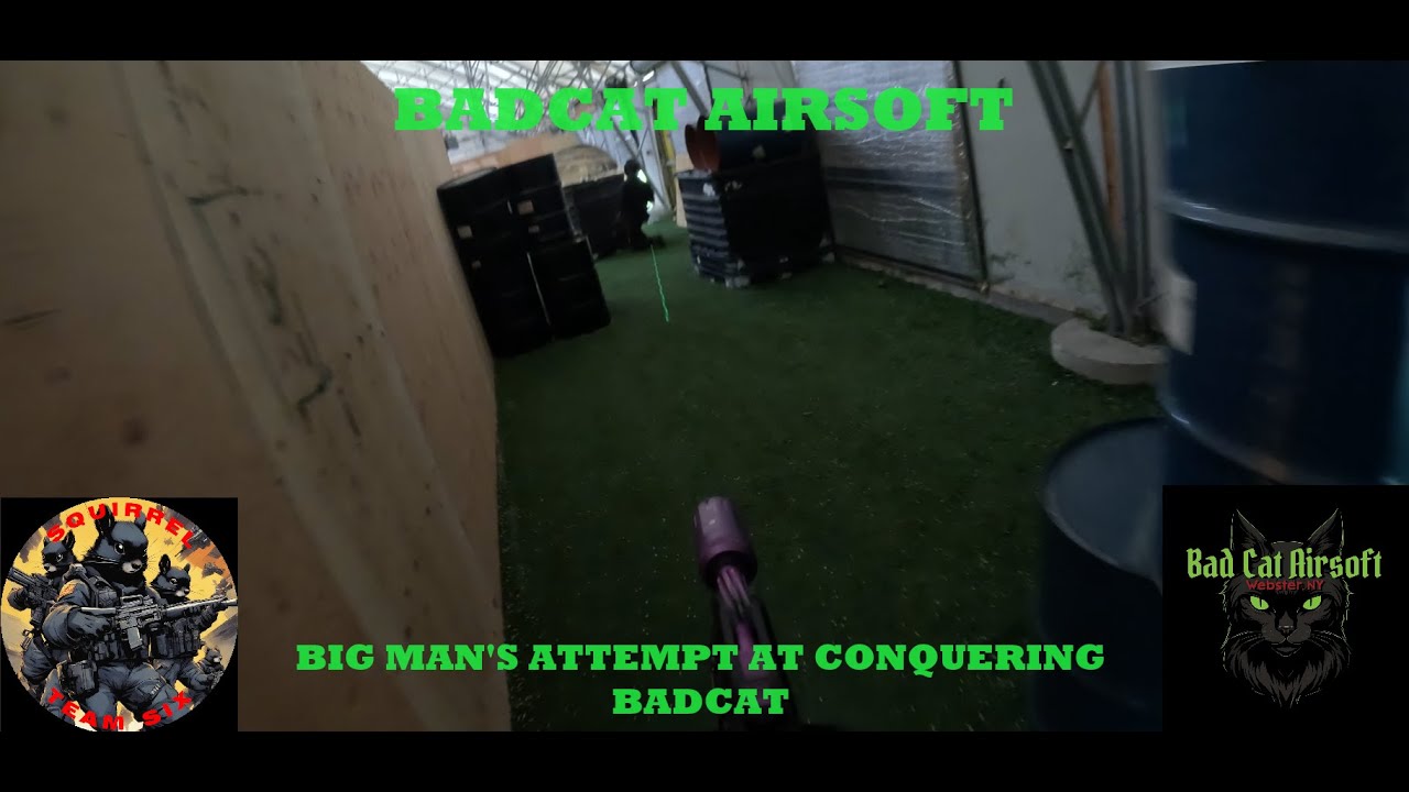 Big Man's Attempt At Conquering Badcat Airsoft - YouTube