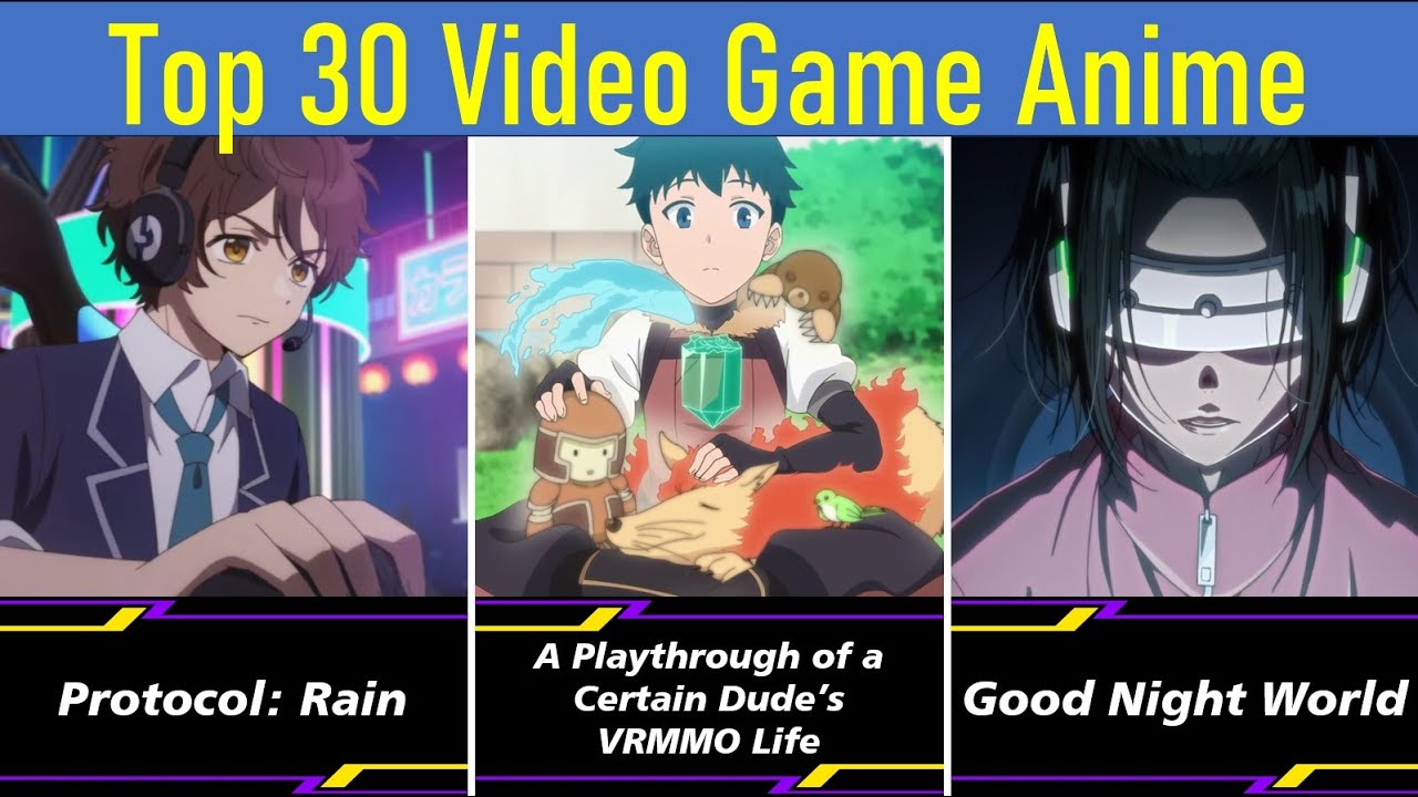 Top 30 Video Game Anime According To MyAnimeList - YouTube