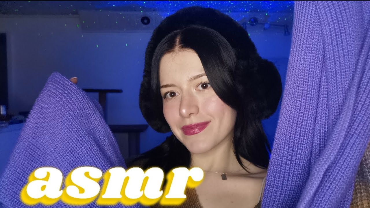 ASMR // winter scarf and hat triggers // cozy fabric sounds - YouTube