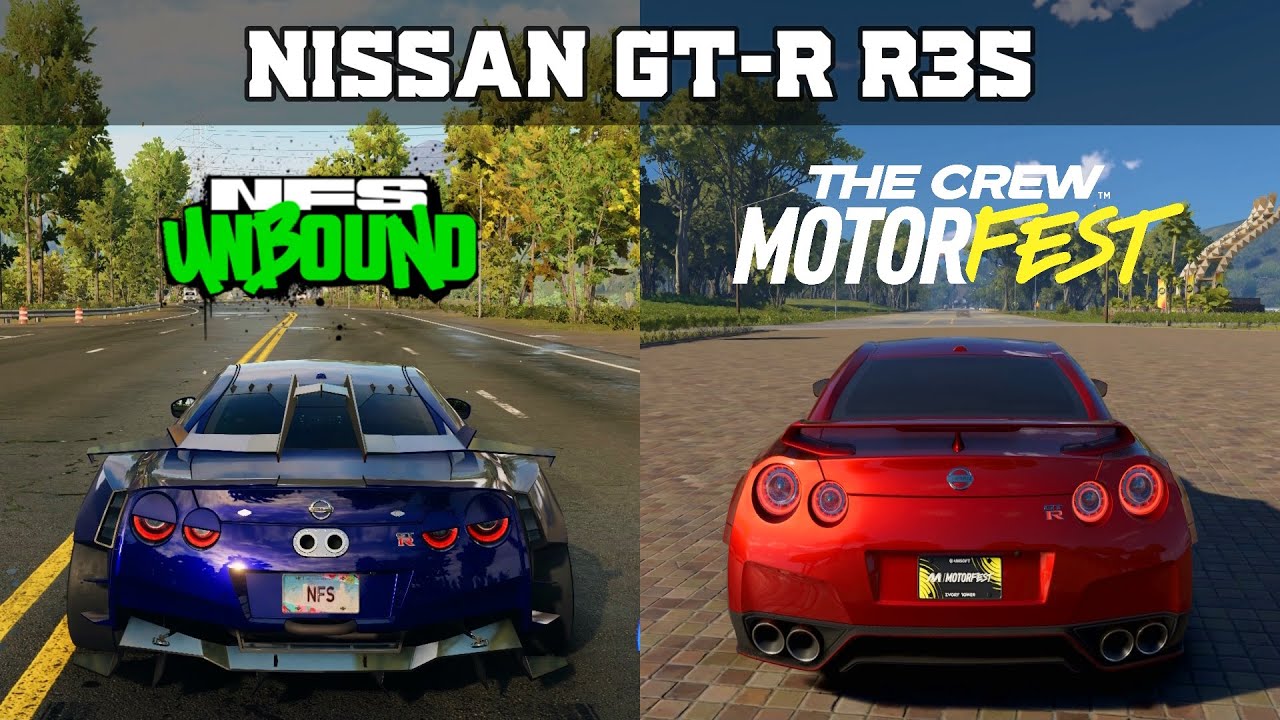 Nissan GT-R R35 - Need For Speed Unbound vs The Crew Motorfest - YouTube