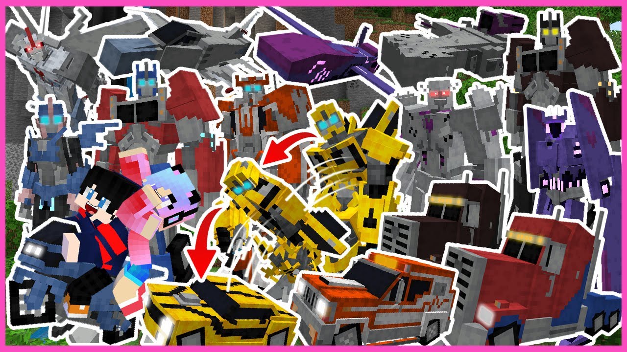 Minecraft - มายคราฟแปลงร่างเป็นเหล่าหุ่นยนต์ Transformers Prime Mod ...