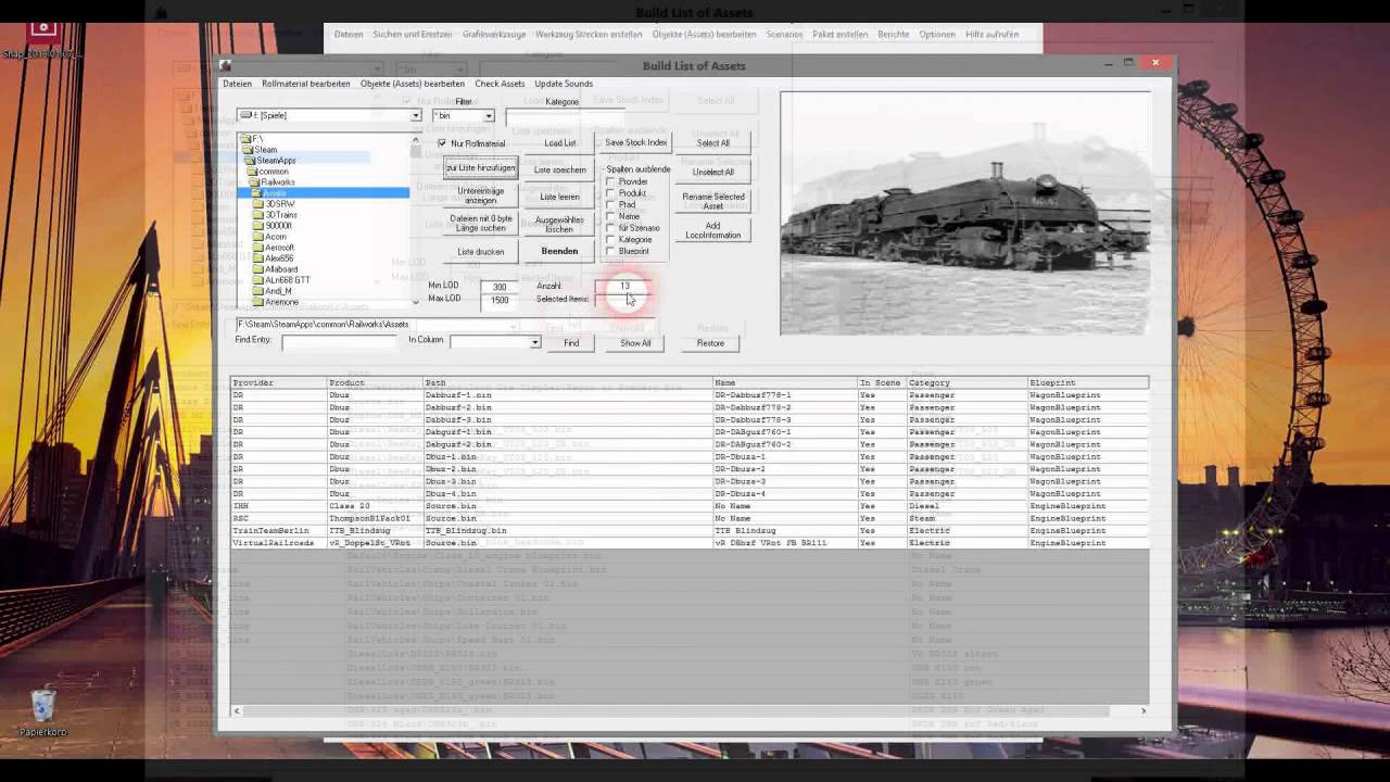 RW Tools - Assetsliste erstellen - YouTube