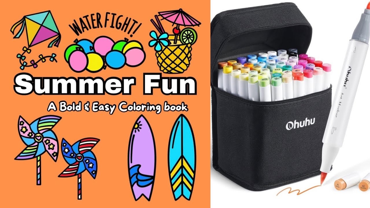 Color my "Summer Fun" book with me 👙🏖️ | Satisfying ASMR 🎧 - YouTube