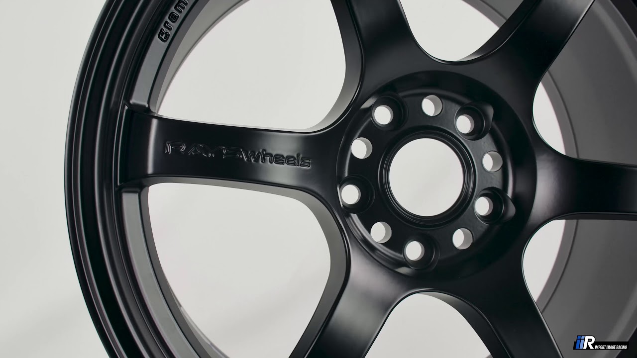 Gram Lights 57dr 18x9.5 +38 5x114.3 Semi Gloss Black Wheel - Universal ...