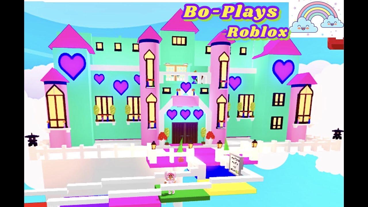 Giant Candy Land SKY CASTLE on Adopt Me Roblox - YouTube