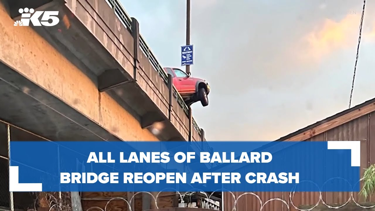 All lanes of Ballard Bridge reopen after crash - YouTube