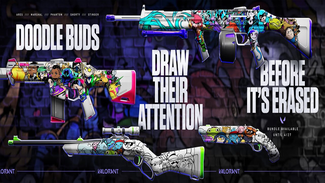 *NEW* Valorant Collection : DOODLE BUDS (Skins, Sprays & Player Cards ...