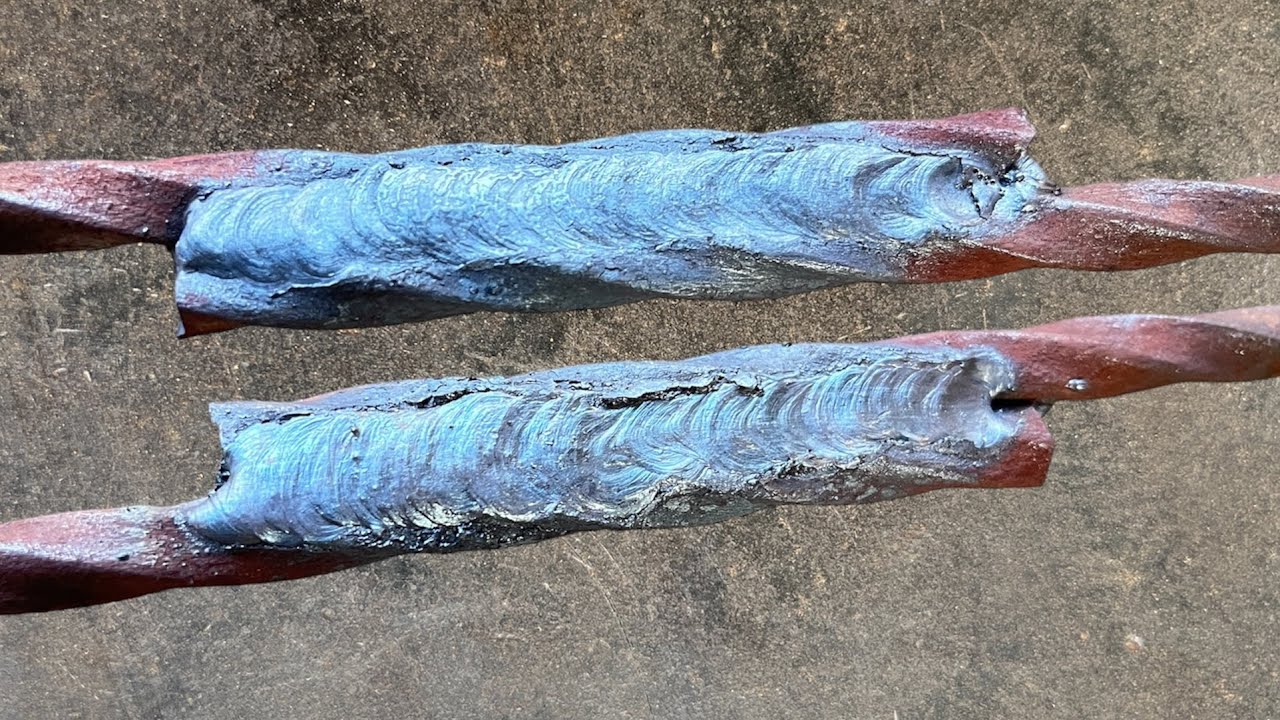 beginner welder's way of welding concrete steel - YouTube