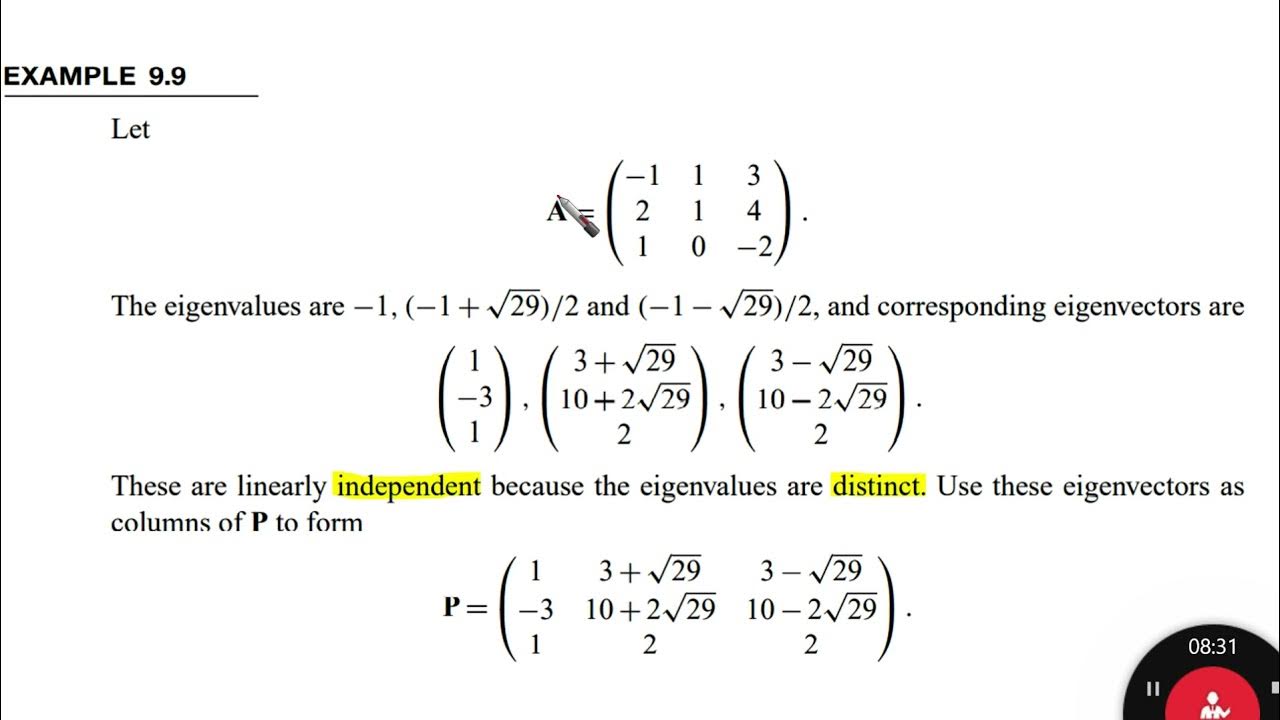 5- Diagonalization Example- Part 2 - YouTube