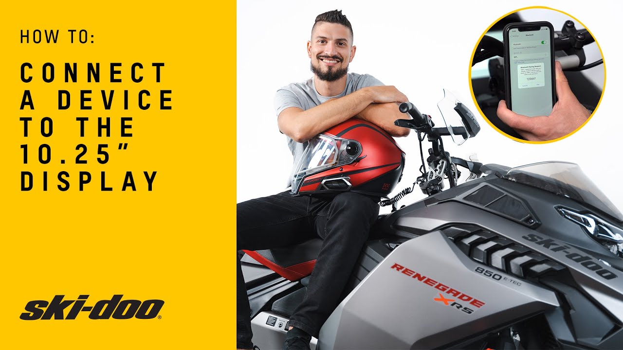 Connect a Device: 10.25" Touchscreen Display | Ski-Doo - YouTube