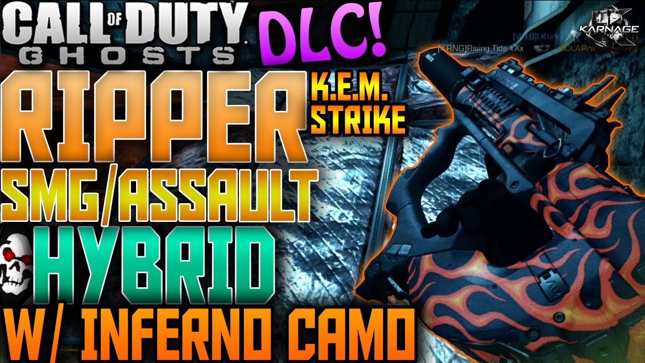 COD: Ghosts - "THE RIPPER DLC GUN KEM STRIKE" w/ "INFERNO CAMO" on XBOX ...