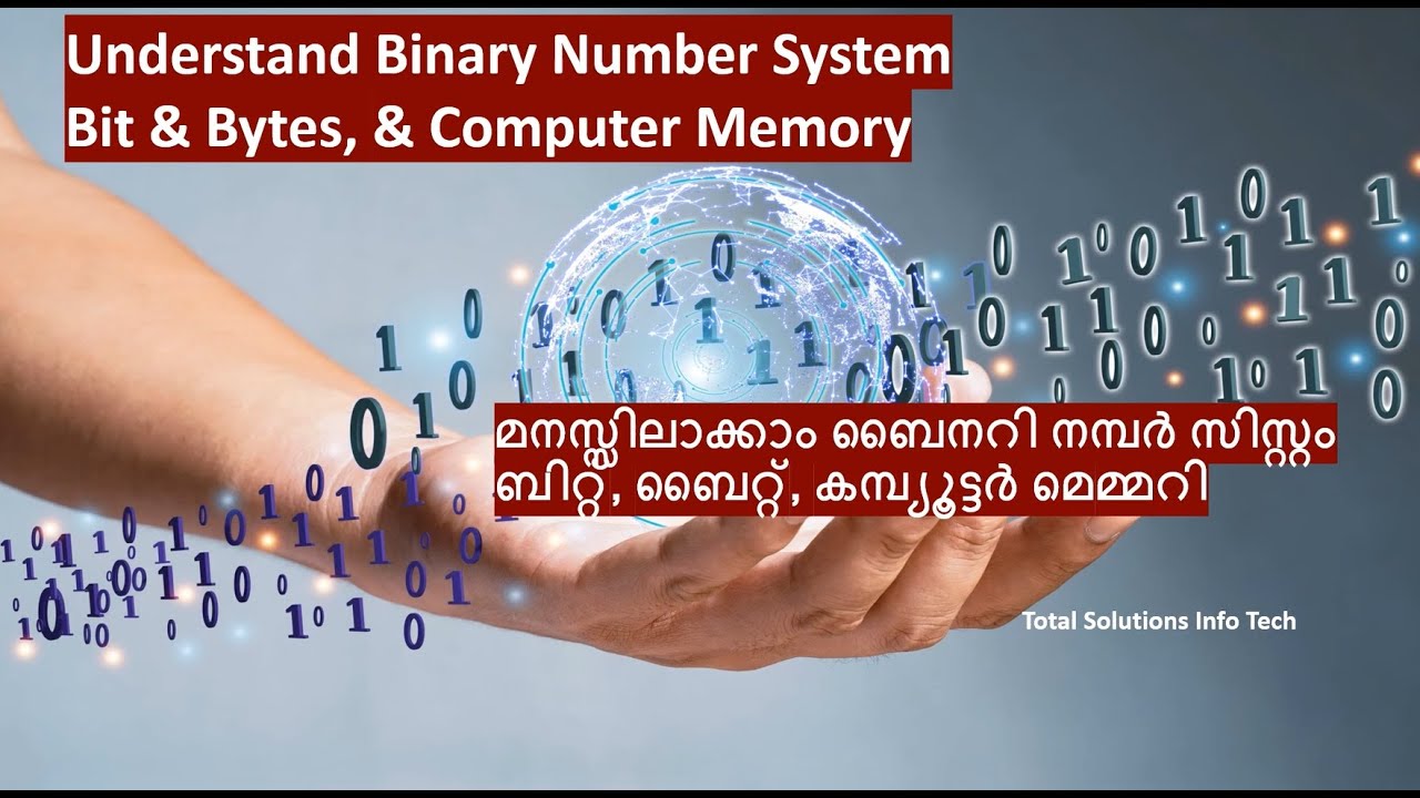 Understand Binary Number, Bit, Byte, Memory ബൈനറി നമ്പർ, ബിറ്റ്, ബൈറ്റ് ...
