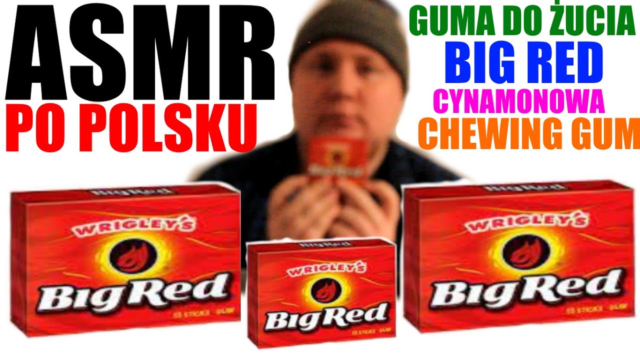 asmr po polsku guma do żucia big red cynamonowa dźwięki jedzenia/asmr ...